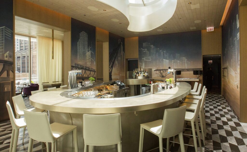 Z Bar, The Peninsula Chicago | Carbone Metal Fabricators